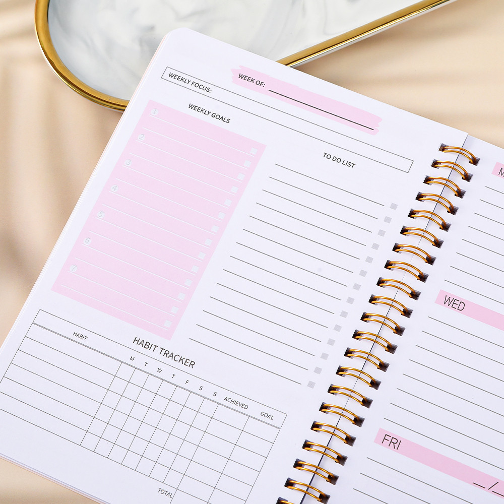 PAE A5 Aesthetic Notebook Weekly Planner Paper Binder Notebook ...