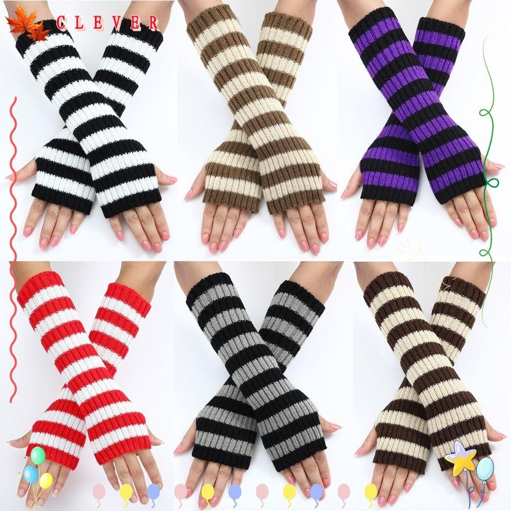 CLEVER Arm Warm Gloves, Knitted Arm Warmers Long Wrist Gloves, Fashion ...