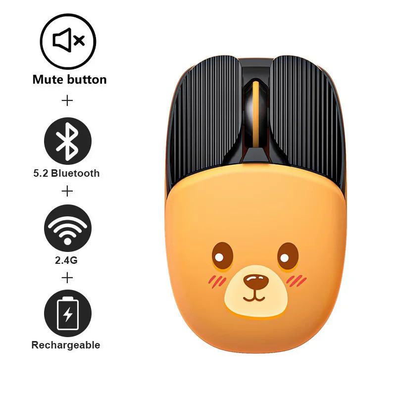 Bluetooth Wireless Mouse Rechargeable Computer Mouse Wireless Silent ...