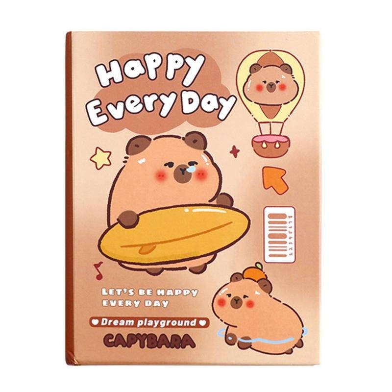 2024 Cute Cartoon Capybara Notebook Journal kawaii Notepad Portable ...