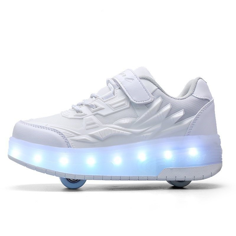 led shoes double-wheeled Heelys shoes wheel shoes boy girl luminous ...