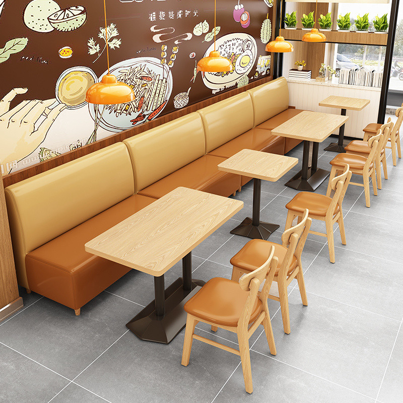 Catering Noodle Shop Snack Bar Table and Chair Set Minimalist Milk Tea ...