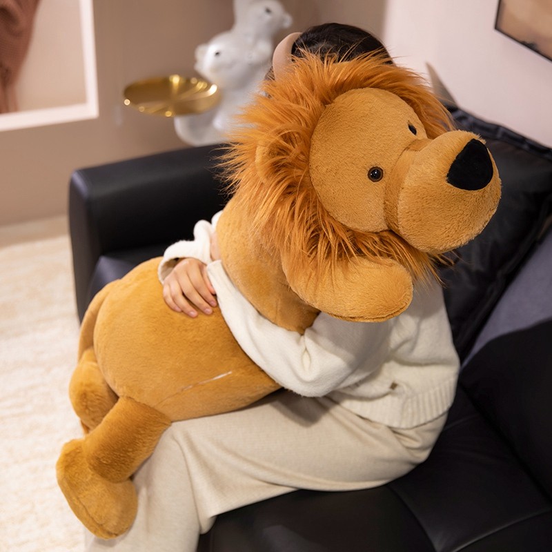 Very Soft Lying Lion Plush Toy Cuddly Plushies Stuffed Animal Big Size ...