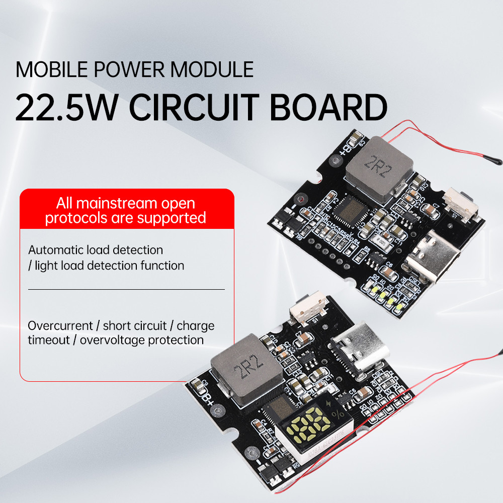 22.5W PD/QC Full Protocol Bi-directional Fast Charging Mobile Power ...