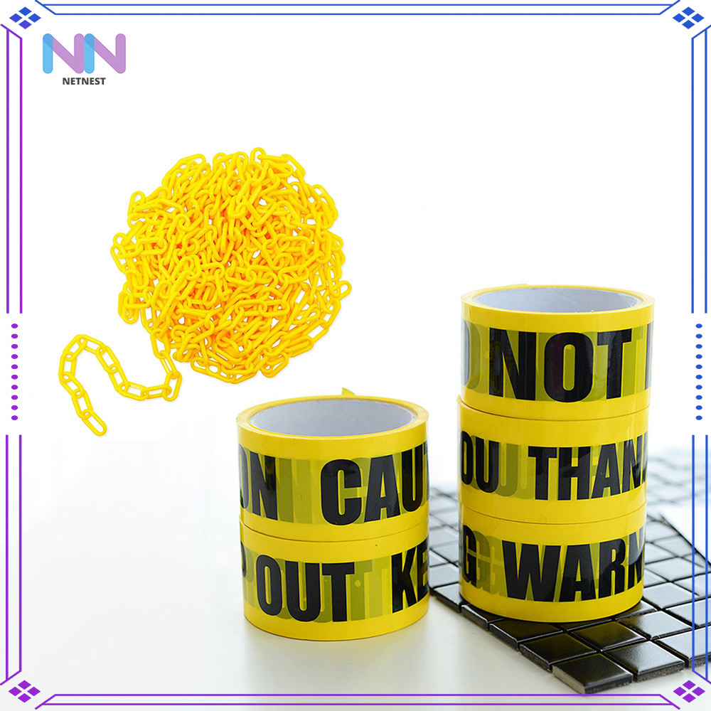 25M Caution Tape Do Not Enter Tape Plastic Chain Barrier Logo Marking ...