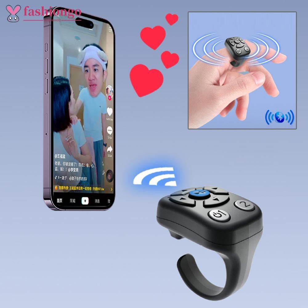 FASHIONGO 7 Buttons Fingertip Blutooth Remote Control Scrolling Finger ...