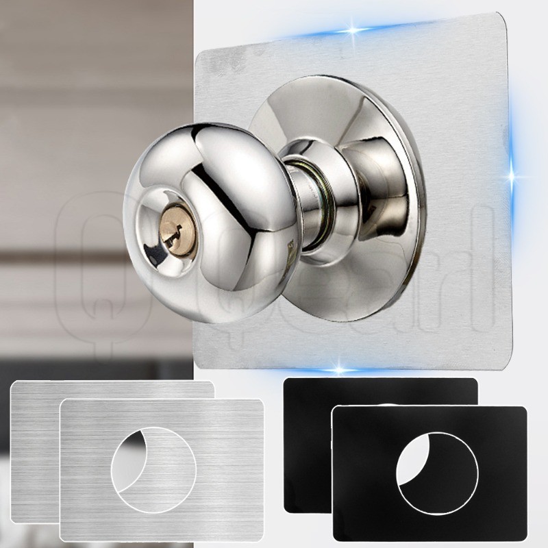 2Pcs Stainless Steel Ball Lock Patches - Door Lock Fixing Plate ...