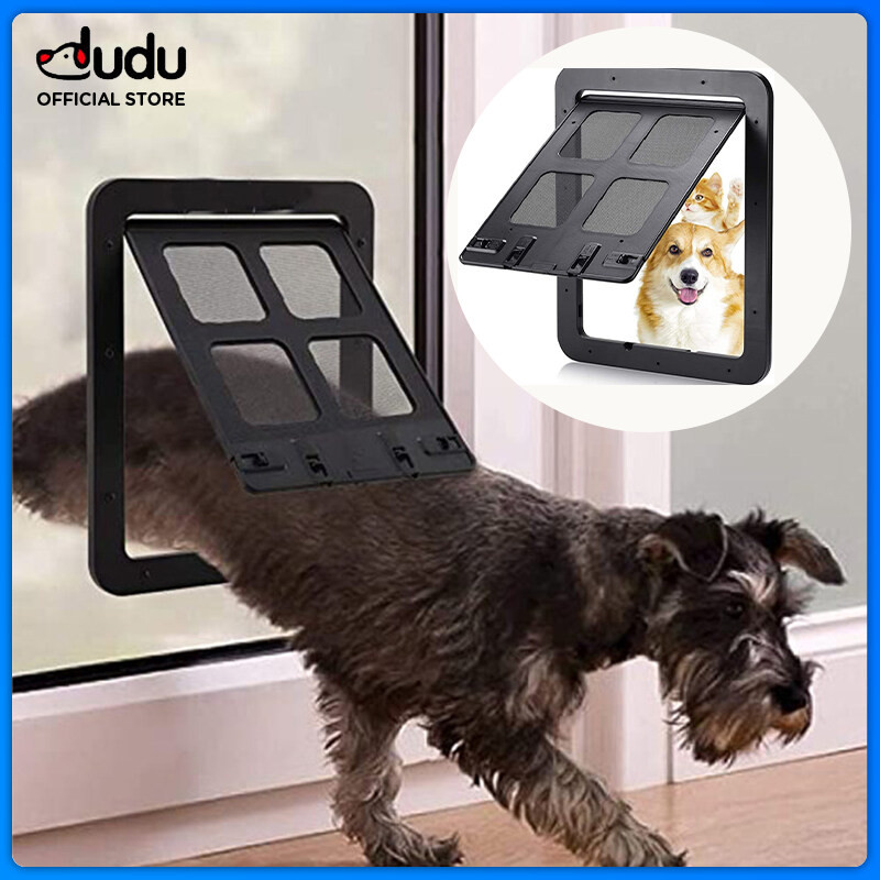 Dudu Pet Door Security Lock Dog Cat Flap Door Controllable Switch ...