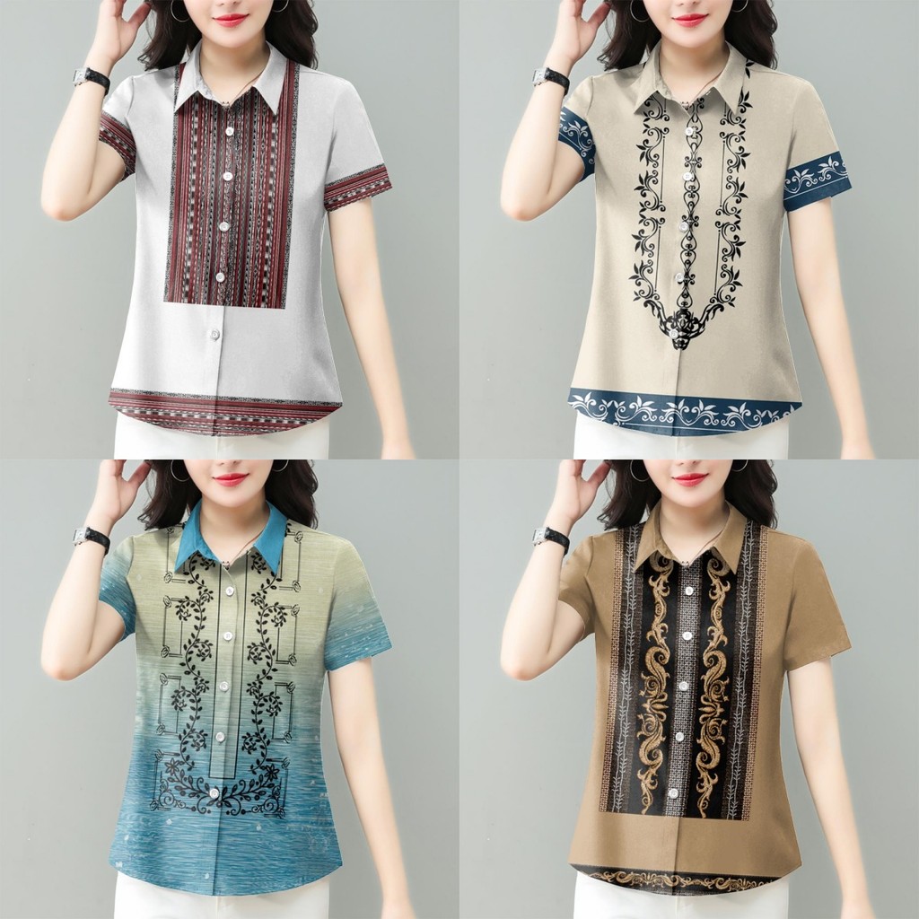 2025 Asean Attire For Women Retro Ethnic Style Shirt For Women Loose ...