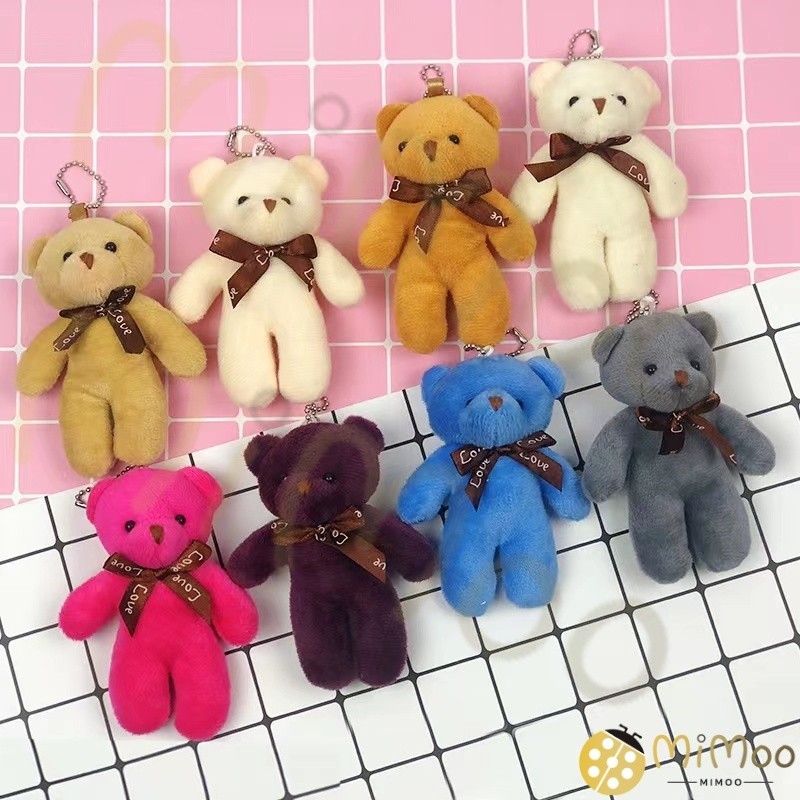 MiMoo Cartoon Bear Plush Teddy Bear Small Pendant Bear Toy Bag Pendant ...