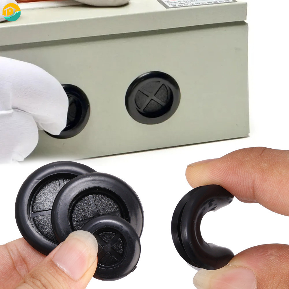 10Pcs Blanking Grommets PVC Gasket Closed Grommet Plug Dust-proof Coil ...