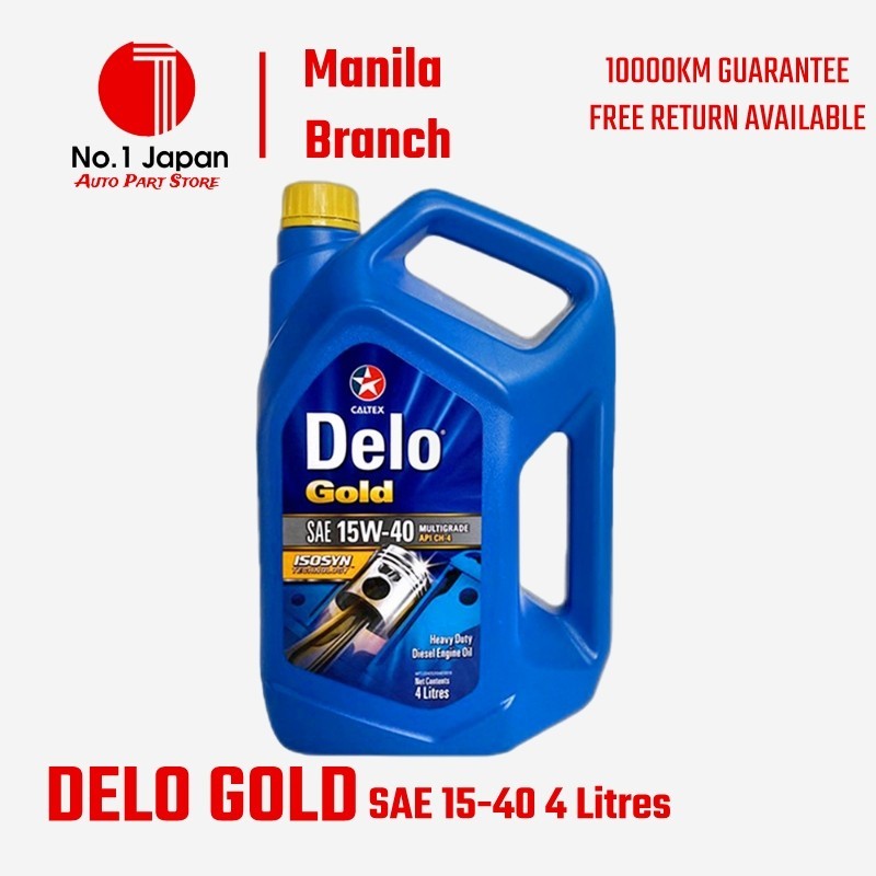 Caltex Delo Gold Multigrade SAE 15W40 15w-40 4L Motor Oil Synthetic Diesel motor for car 4 liter ...