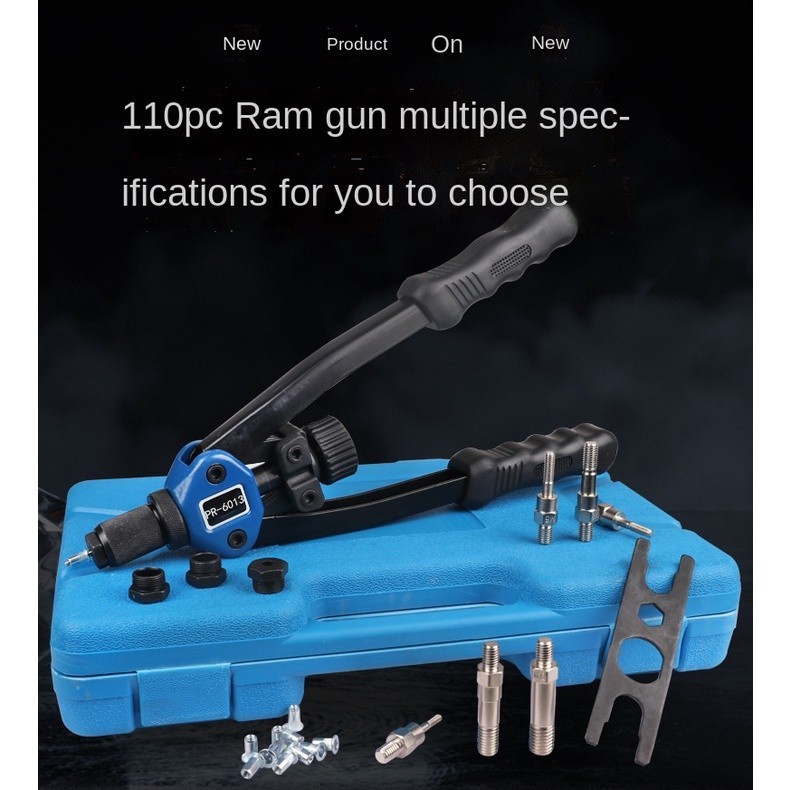 110pc manual rivet machine / rivet gun nut tool m3-m12 threaded nut ...