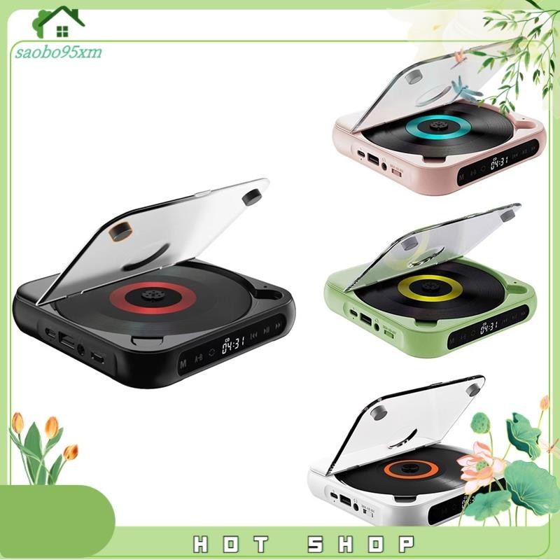 [saobo95xm]Portable CD Player Bluetooth Speaker,LED Screen, Stereo ...