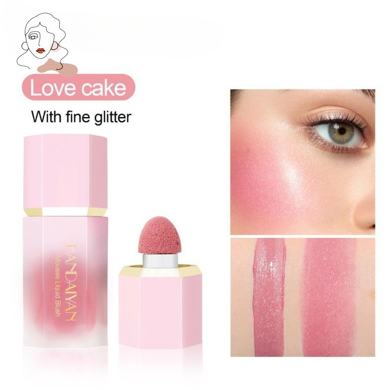 Handaiyan Waterproof Sweatproof Blush Cream Liquid Blush | Shopee ...