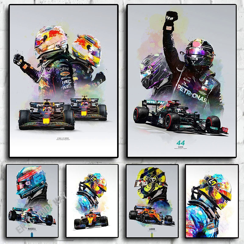 Formula 1 poster watercolor big prize racing driver F1 aesthetic racing ...