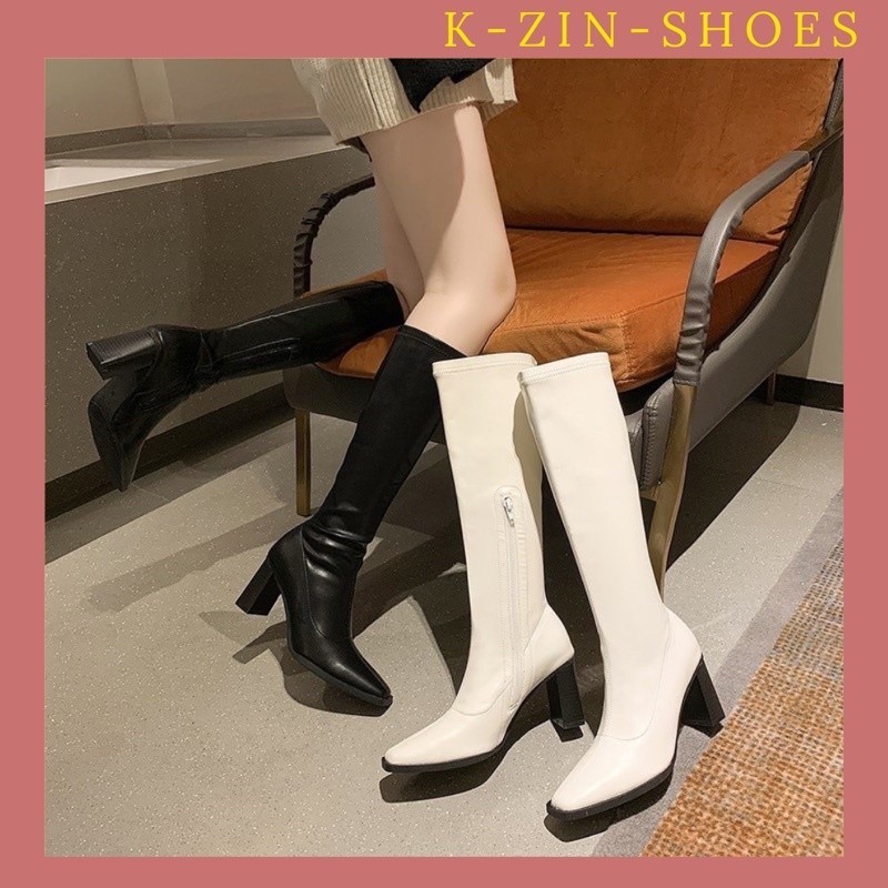 Lemonn Boots 7 Inch Women's Boots with soft leather thigh high collar ...