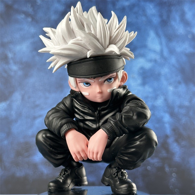 New Squatting Posture Gojo Satoru Action Figure Jujutsu Kaisen Satoru ...