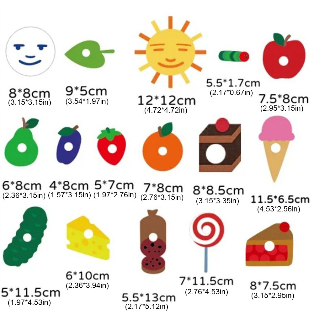 Hungry Caterpillar Toy English Picture Books Teaching Aids Felt Toys ...
