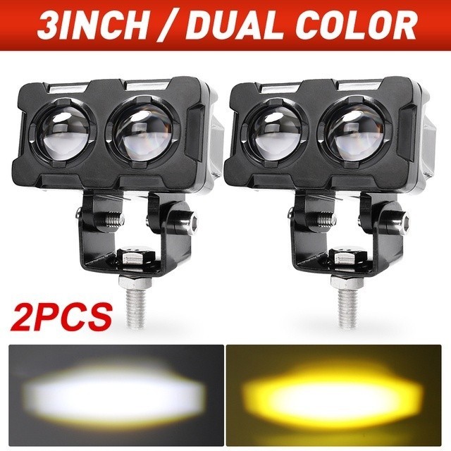 120W Double LED Mini Driving Light for Motorcycle Headlight Fog Lamp ...