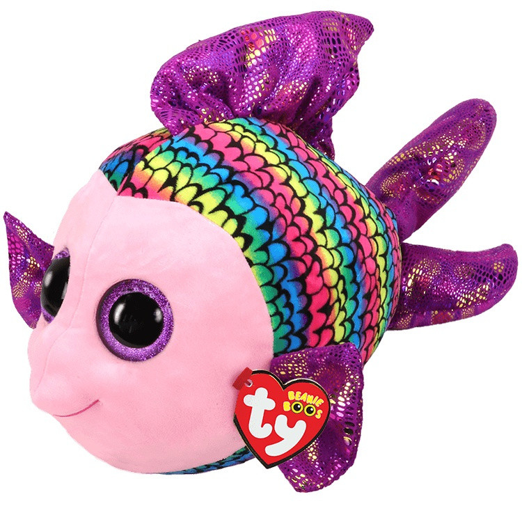 New 15cm Ty Beanie Boos Ocean Glittering Fish Flippy and Sami Super ...