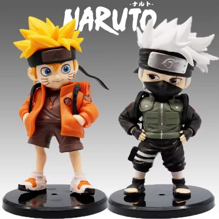 Uzumaki naruto kakashi anime figure chibi model 15cm display decoration ...