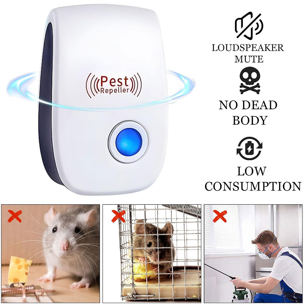 Multi Function Ultrasonic Pest Repeller Set of Six for Long Range ...