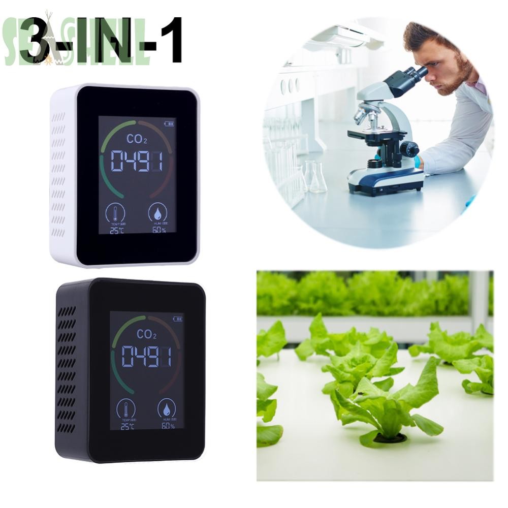 3-in-1 Digital Portable CO2 Meter Carbon Dioxide Detector Air Quality ...