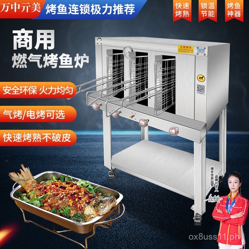 Commercial Electric Fish Grill Machine for Grilling Fish, Gas and Gas ...