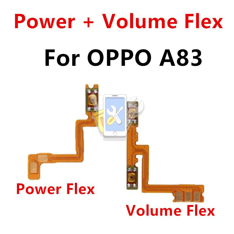 New For OPPO A83 A1 Power Button sound volume Flex Cable Repair Parts ...
