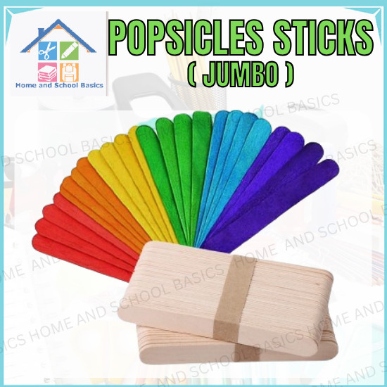 Jumbo Popsicle Sticks - Big Size 2cm x 15cm - DIY Popsicles Art Crafts ...