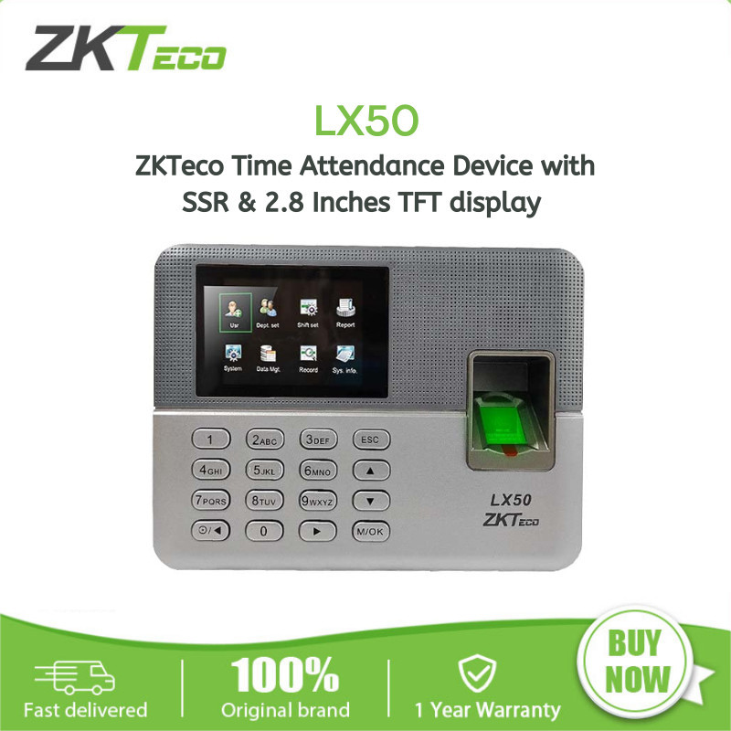 ZKTeco Lx50 Smart Fingerprint Machine Time Attendance Device With Ssr ...