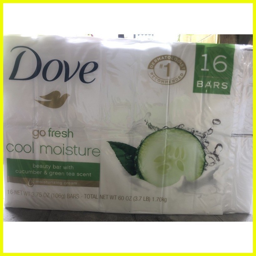 Dove Soap Bar 106g Usa 16 Pcs Green Cucumber Andgreen Tea Scent Cool