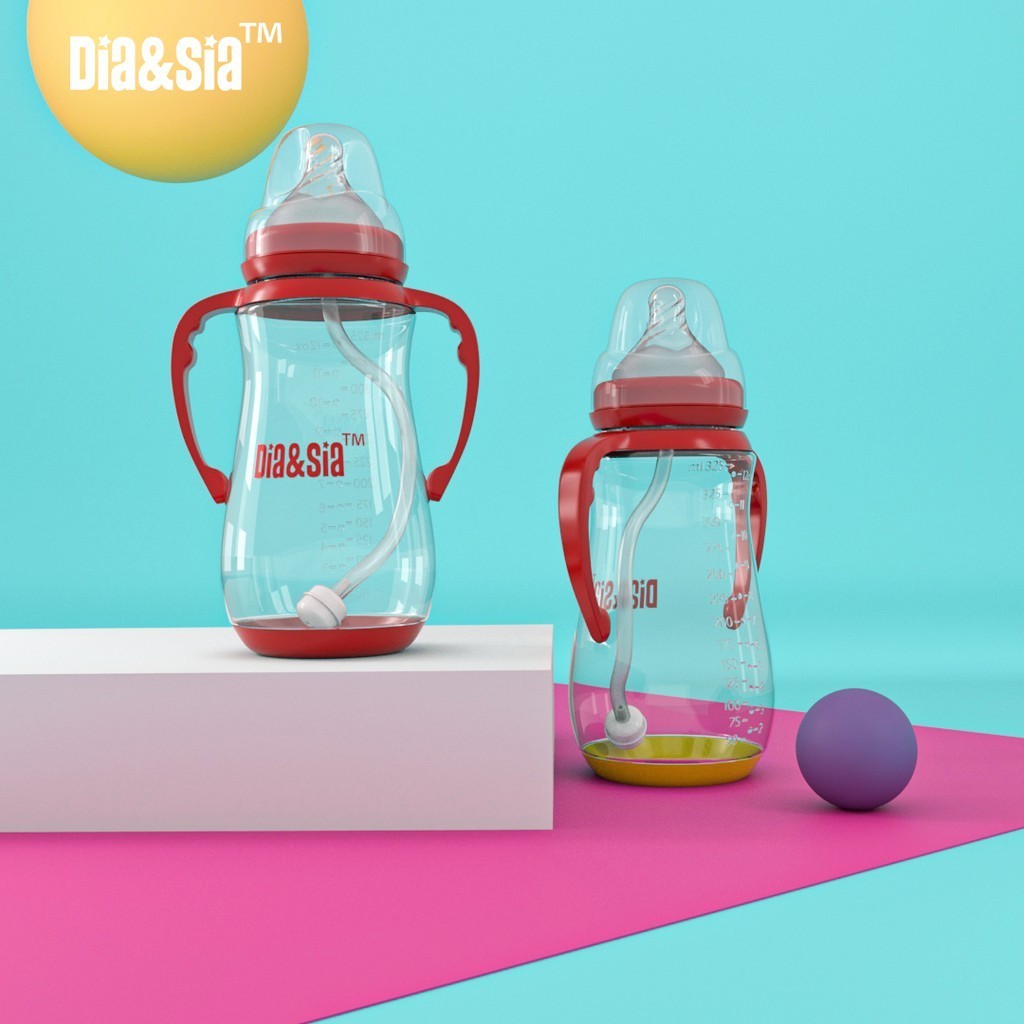♞1pc DIA&SIA 330ml baby bottle colour changing temperature sensing ...