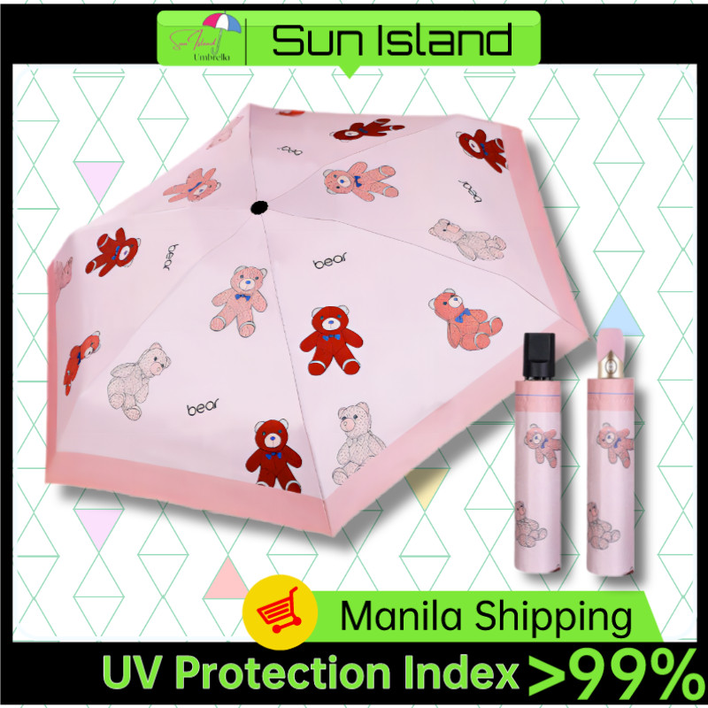 YUOYU Bear Automatic （Manual ）fibrella original mini uv protection ...