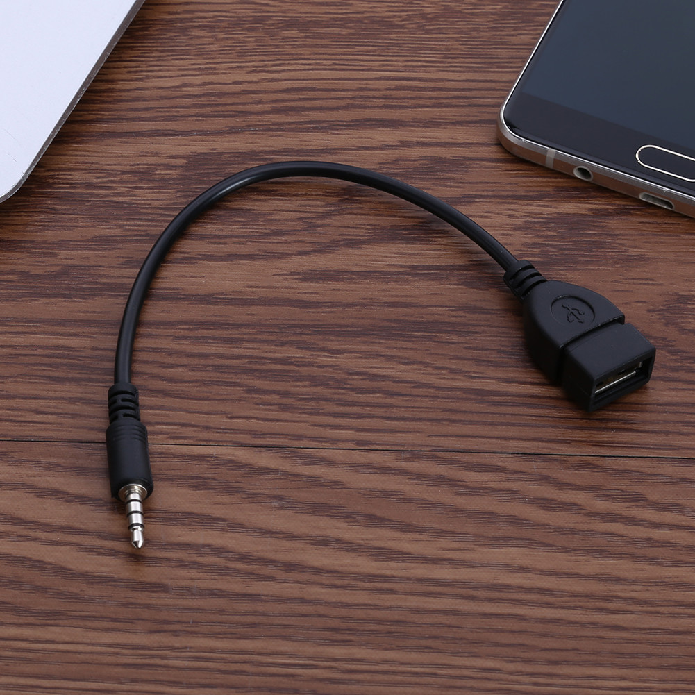 3.5mm Male to USB 2.0 Female Stereo Data Transfer Audio Adapter Cable ...