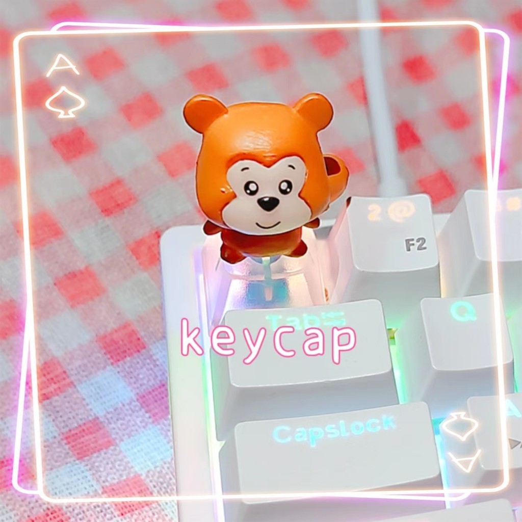 Cute Keycap Squirrel Cute Translucent for Mechanical Keyboard Handmade ...