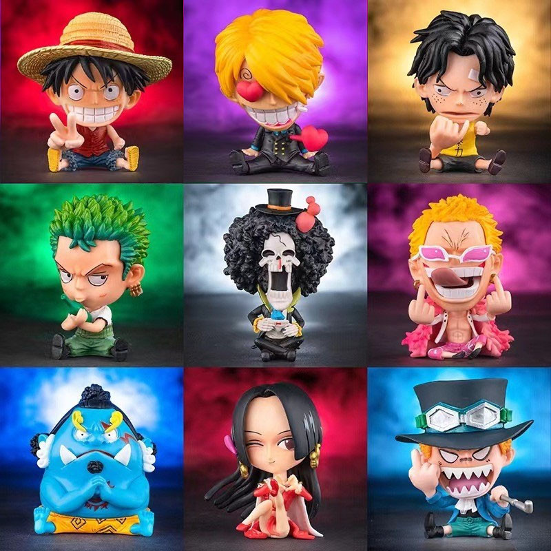 One Piece Action Figure Luffy Roronoa Zoro Chopper Brook Franky Model ...