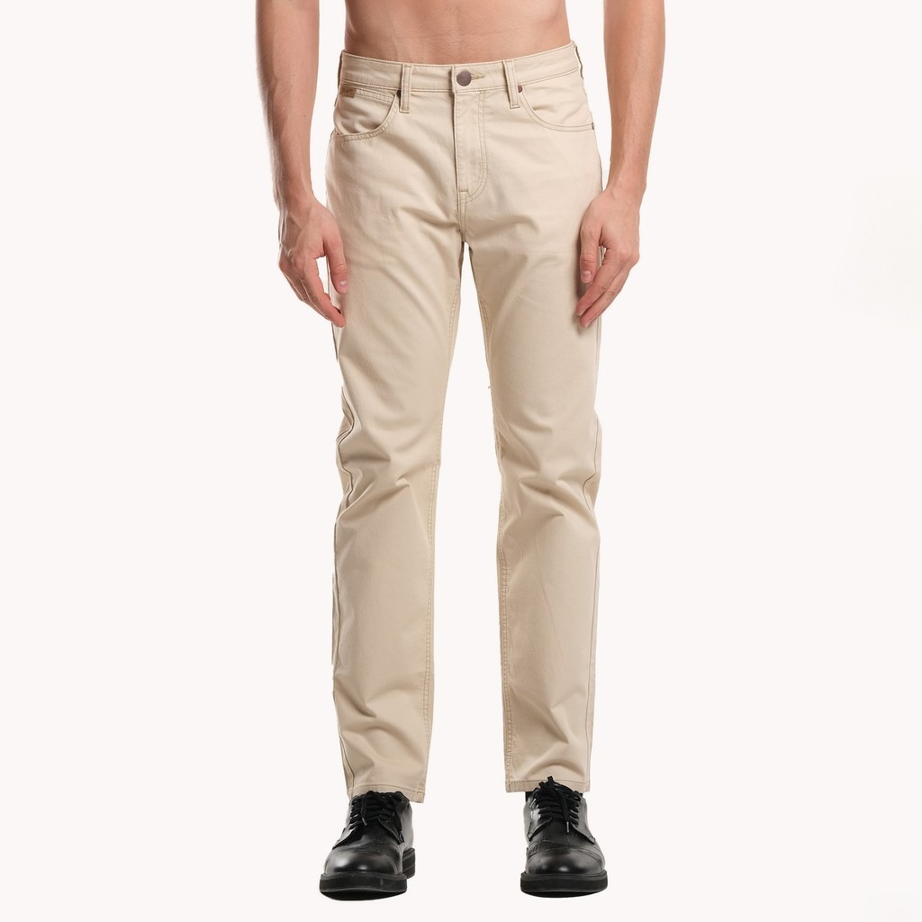Wrangler Men's Texas Straight Colored Pants in Cool Beige | Shopee ...