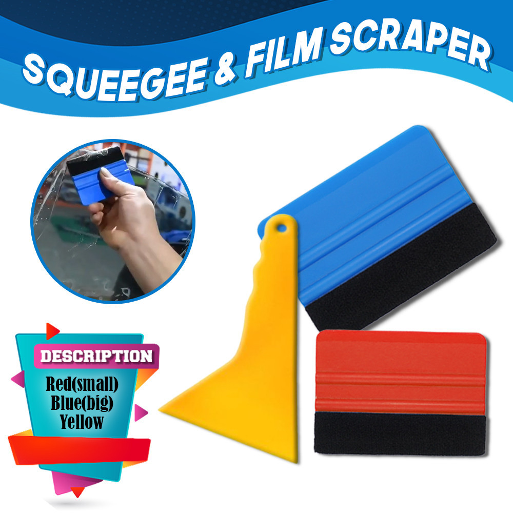 Squeegee and Triangular Film Scraper for Car Sticker / Decals ...