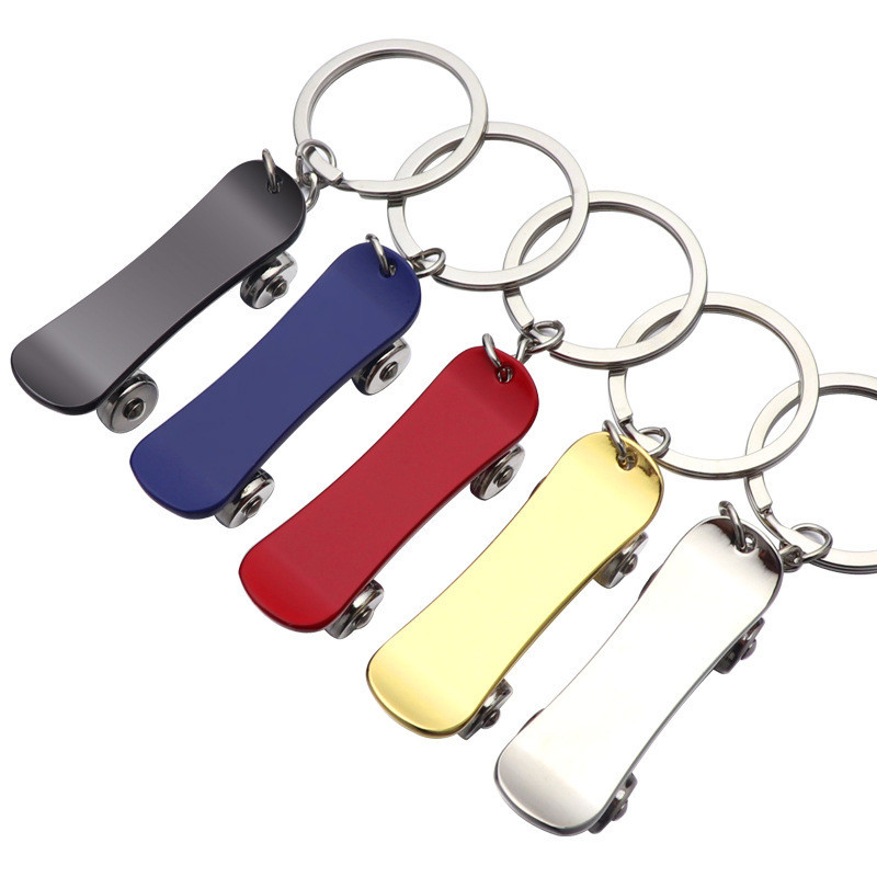 Mini Metal Skateboard Keychain Gift Sport Keyring Car Key Holder ...
