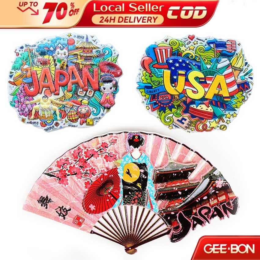 Fridge Magnet Dance Fan Japan USA Souvenir Refrigerator Sticker 3D ...