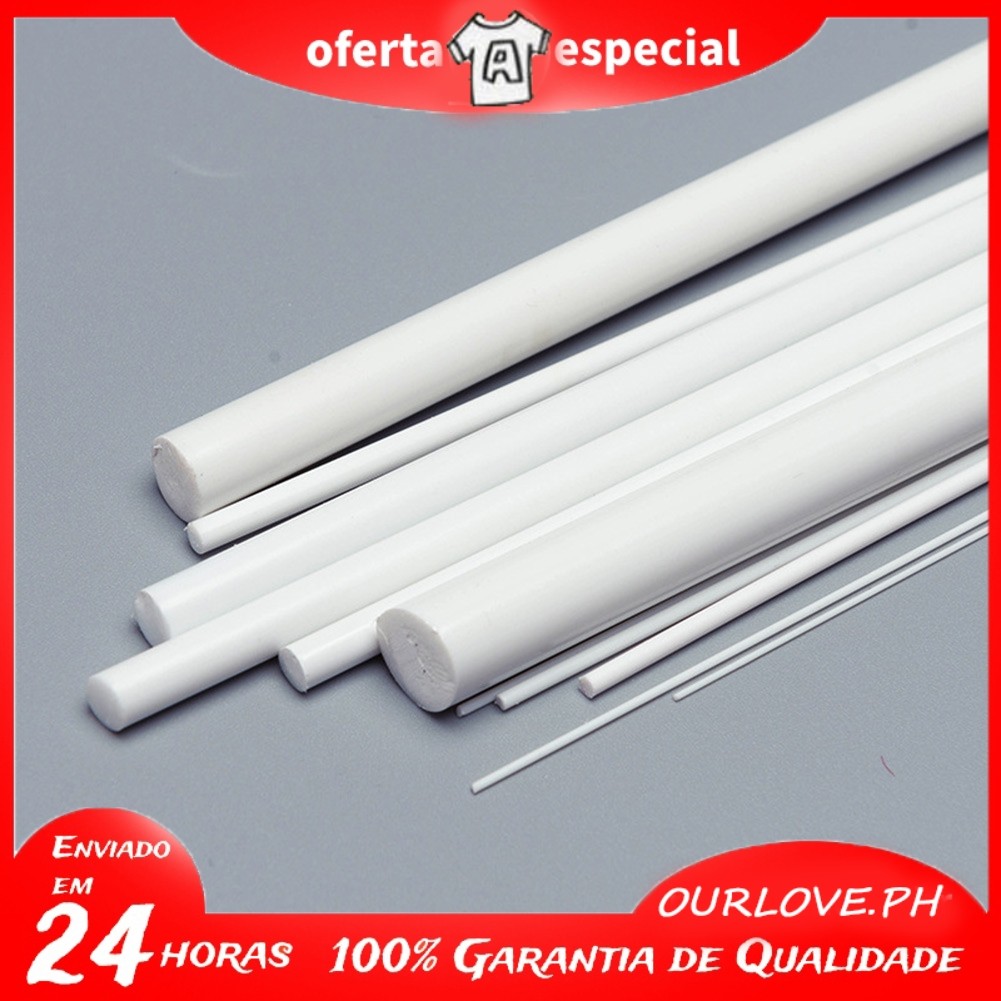 OURLOVE-PH ️5x White ABS Round Tube Plastic Rod ABS Solid Round Bar DIY ...