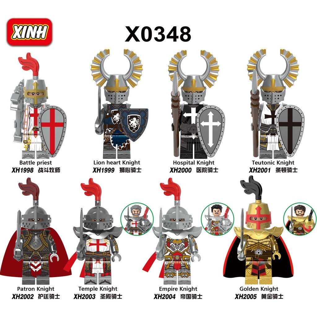 Children's assembled toys X0348Vintage Knight Guard Temple Empire ...