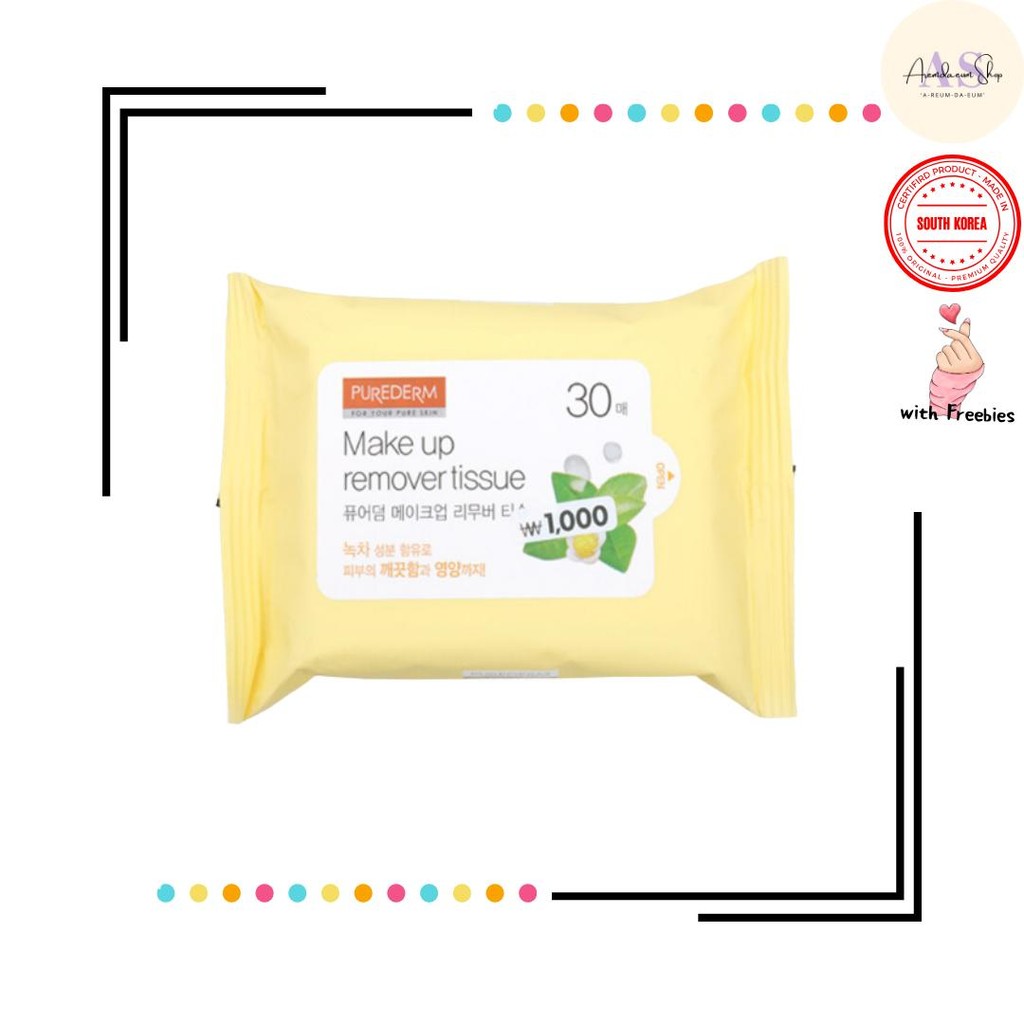 Purederm Makeup Remover Tissues 30 Sheets | Shopee Philippines
