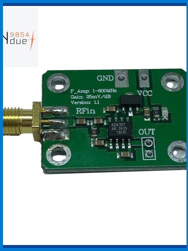 AD8307 RF Power Meter Logarithmic Detector Power Detection 1-600MHz RF Detector Power Meter S5G ...