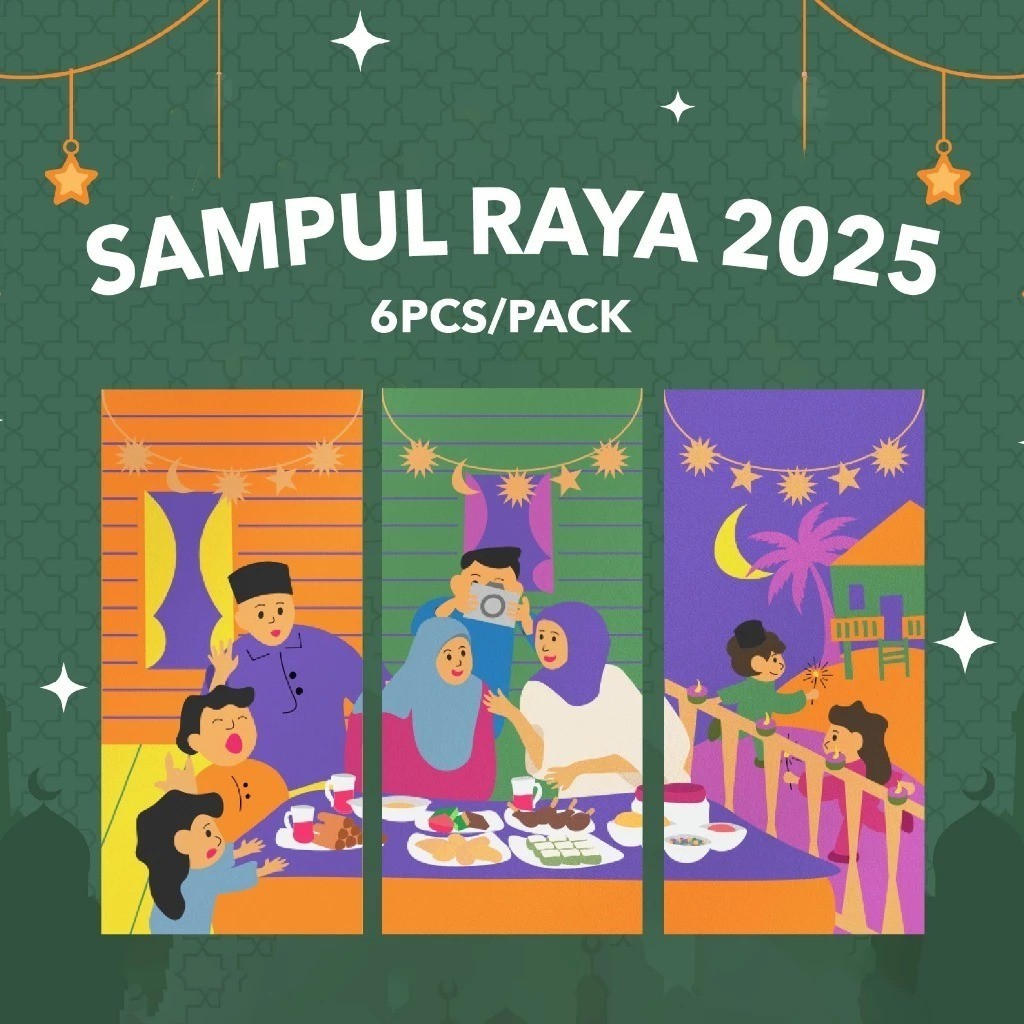Premium Sampul Raya Packet Selamat Hari Raya Aidilfitri 2025 - 6 Pcs ...
