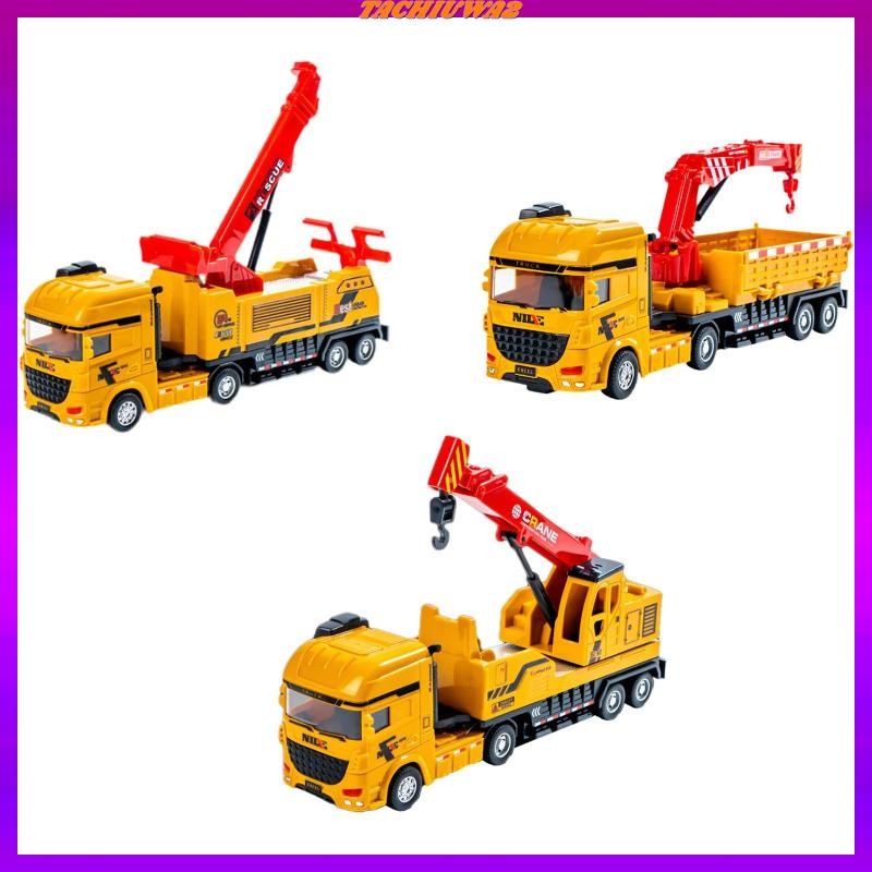 [Tachiuwa2] Inertia Crane Truck Toy, Push And Go Vehicle Construction ...