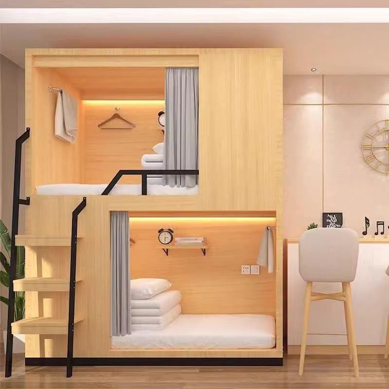 Space Capsule Bunk Bed Modern Simple Youth Hostel Homestay Solid Wood ...