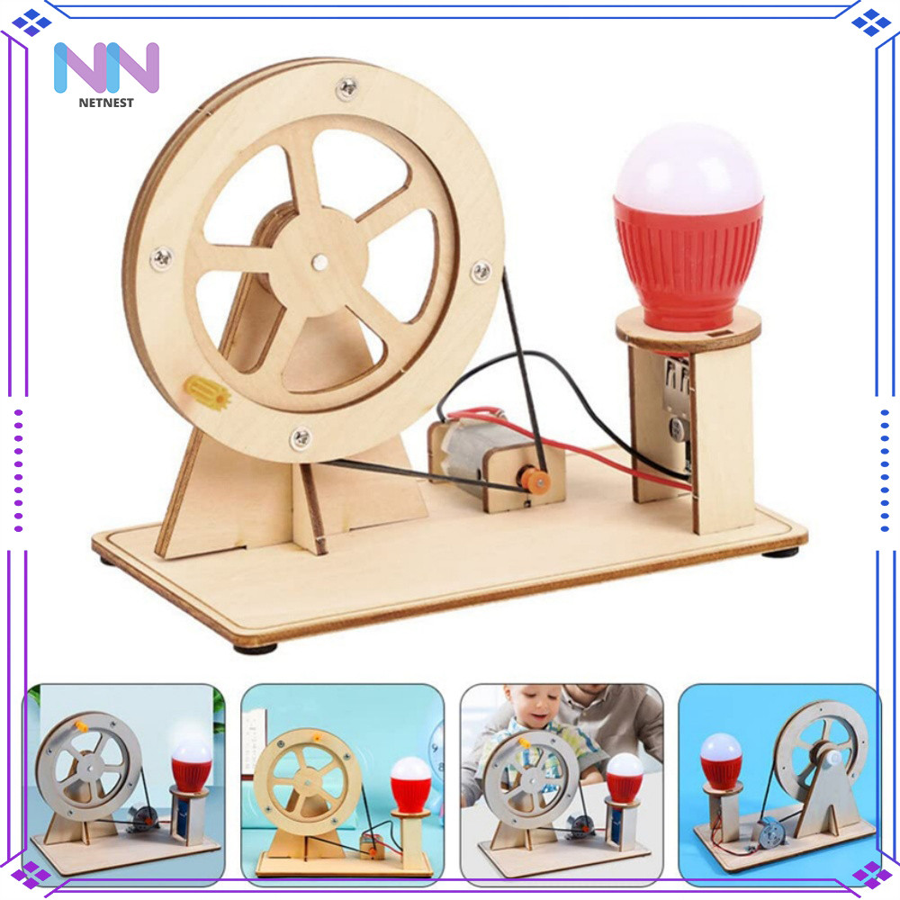 Handmade Diy Material Kit Hand Crank Generator Science Experiment Kit ...